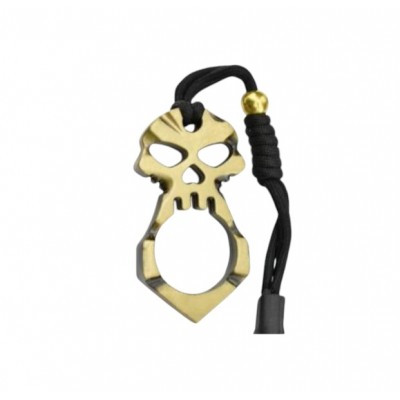 PUÑO AMERICANO 1 DEDO MODELO CRANEO COLOR DORADO